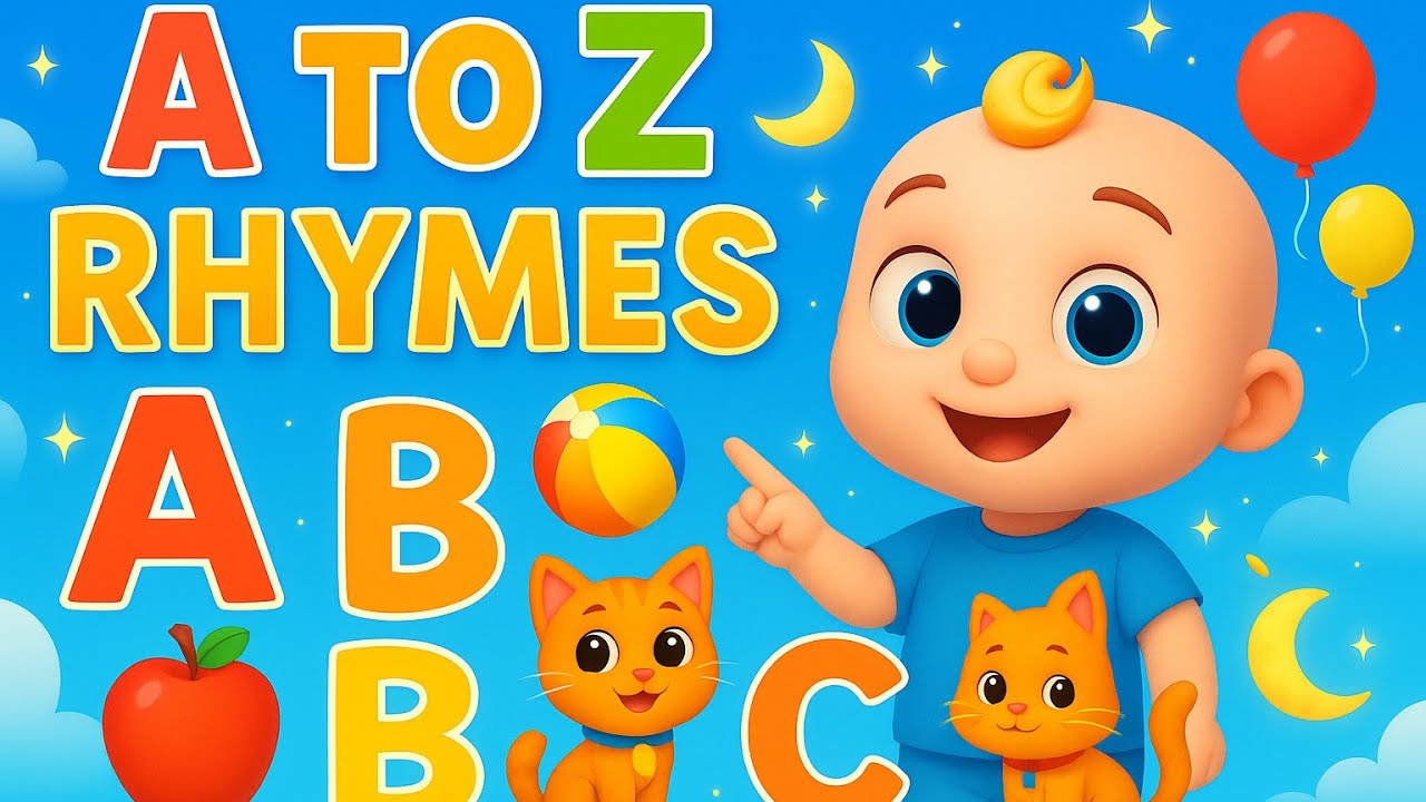 A to Z Rhymes | Alphabet Song for Kids | ABCD Learning for Preschool ...