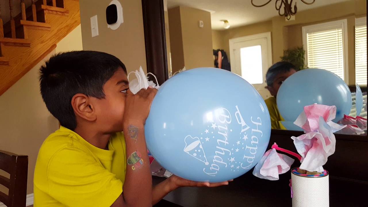 First Big Balloon Blow Youtube