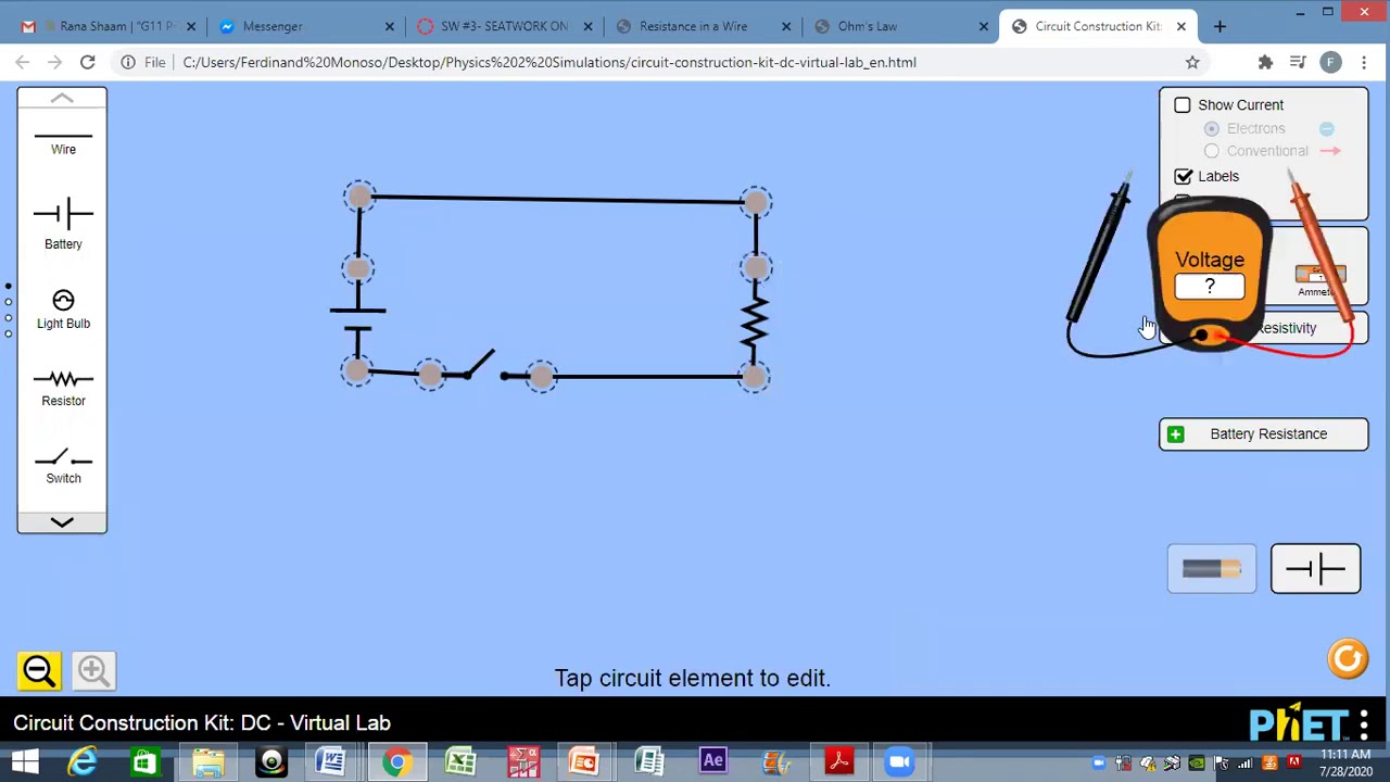 DEMO FOR OHM'S LAW EXPERIMENT - YouTube