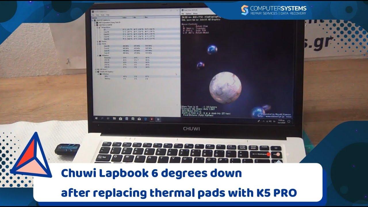 Chuwi Lapbook 6 degrees down after replacing thermal pads with K5 PRO ...