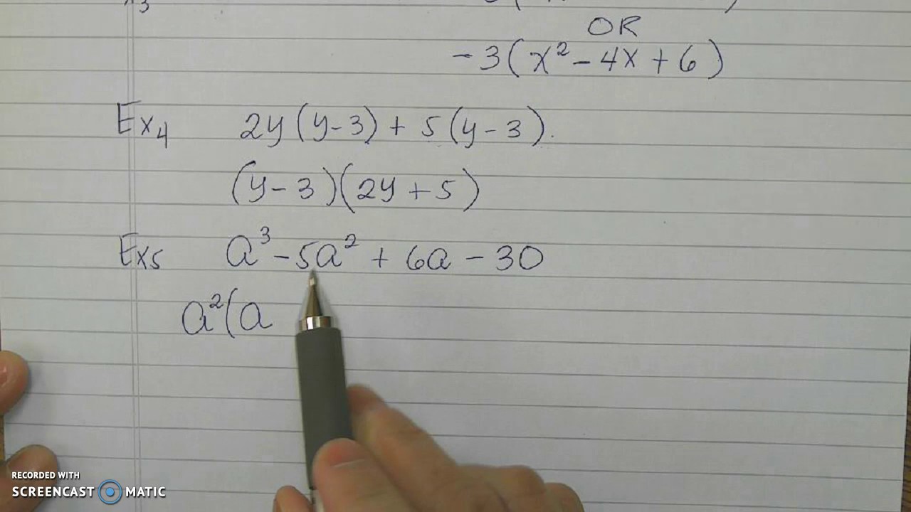 Factoring By Common Monomial Factor - YouTube
