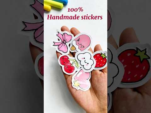 DIY Handmade sticker at home / How to make stickers #diy #handmade #love