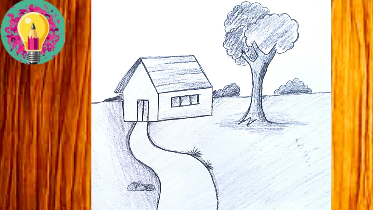 How to draw a beautiful landscape easily step by step / new nature ...