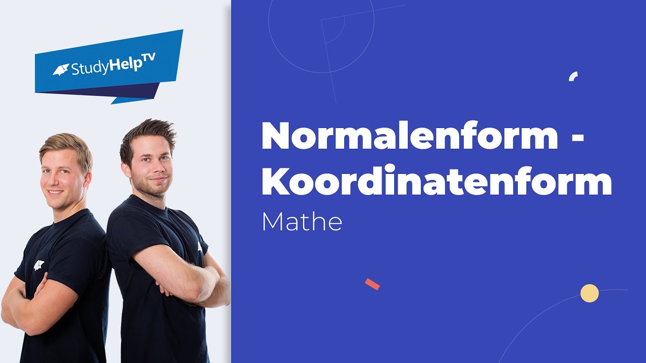 Normalenform in Koordinatenform umwandeln |StudyHelp - YouTube