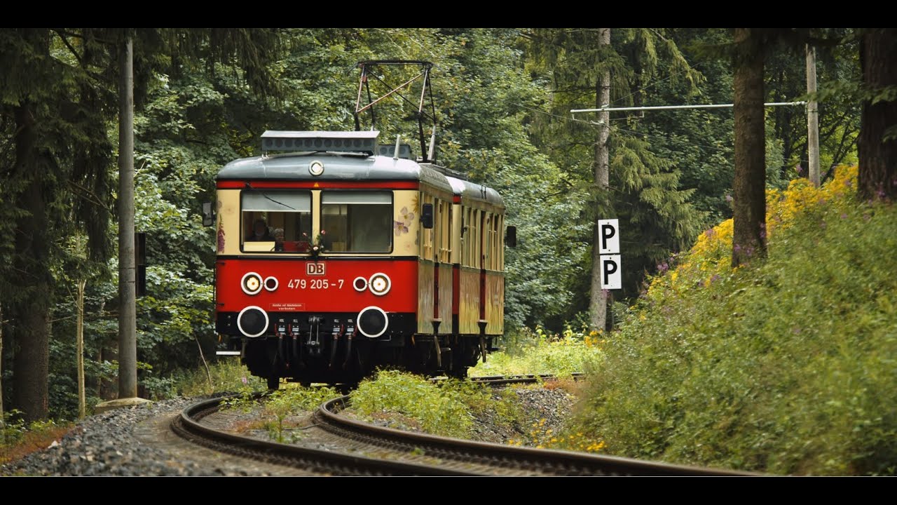 Nostalgic train Oberweißbach - Cursdorf in Germany Forest (BlackMagic ...