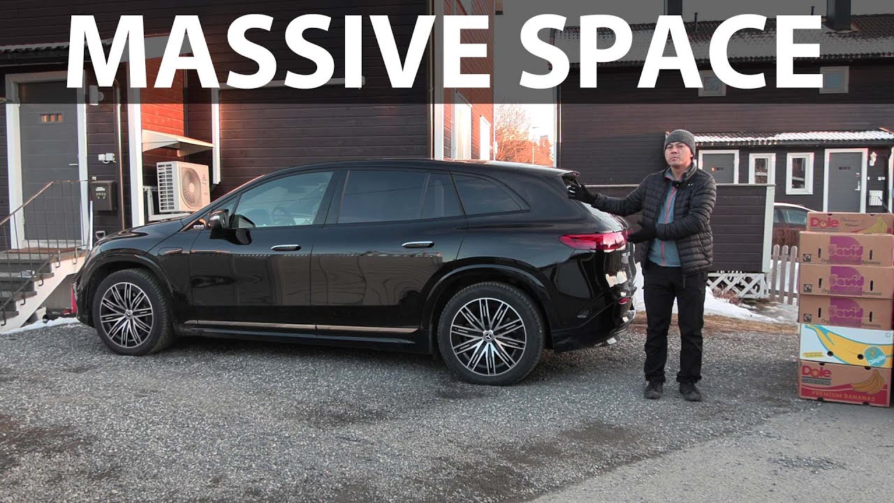 Mercedes EQS SUV 580 4Matic banana box test - YouTube