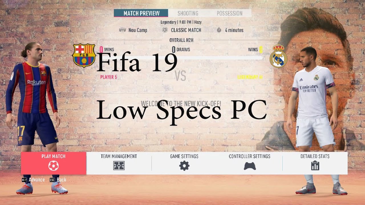 FIFA 19 Gameplay On Low specs PC - YouTube