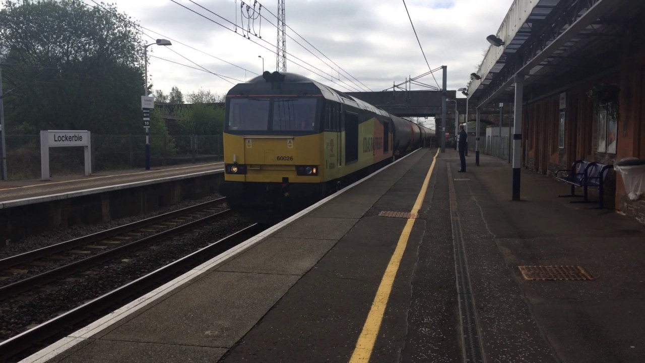 Colas Class 60 Oild Train At Lockerbie Station 09/05/17 - YouTube