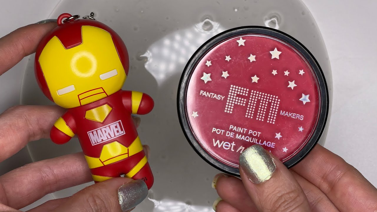 Satisfying MAKEUP Slime Coloring! Mixing Lipstick and Glitter into ...