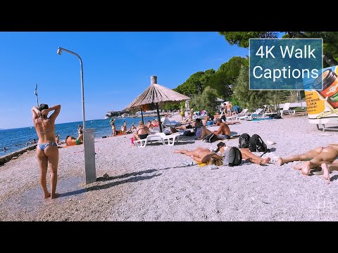 Kolovare is the most popular beach in Zadar, the main attraction, subtitles