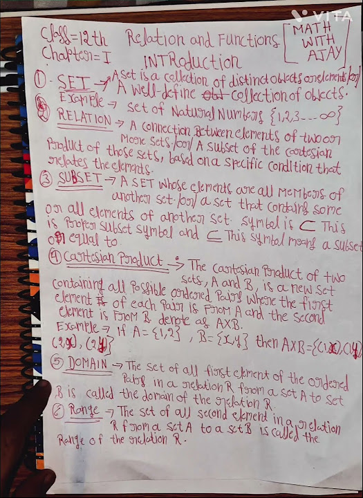 set, relation and function - YouTube