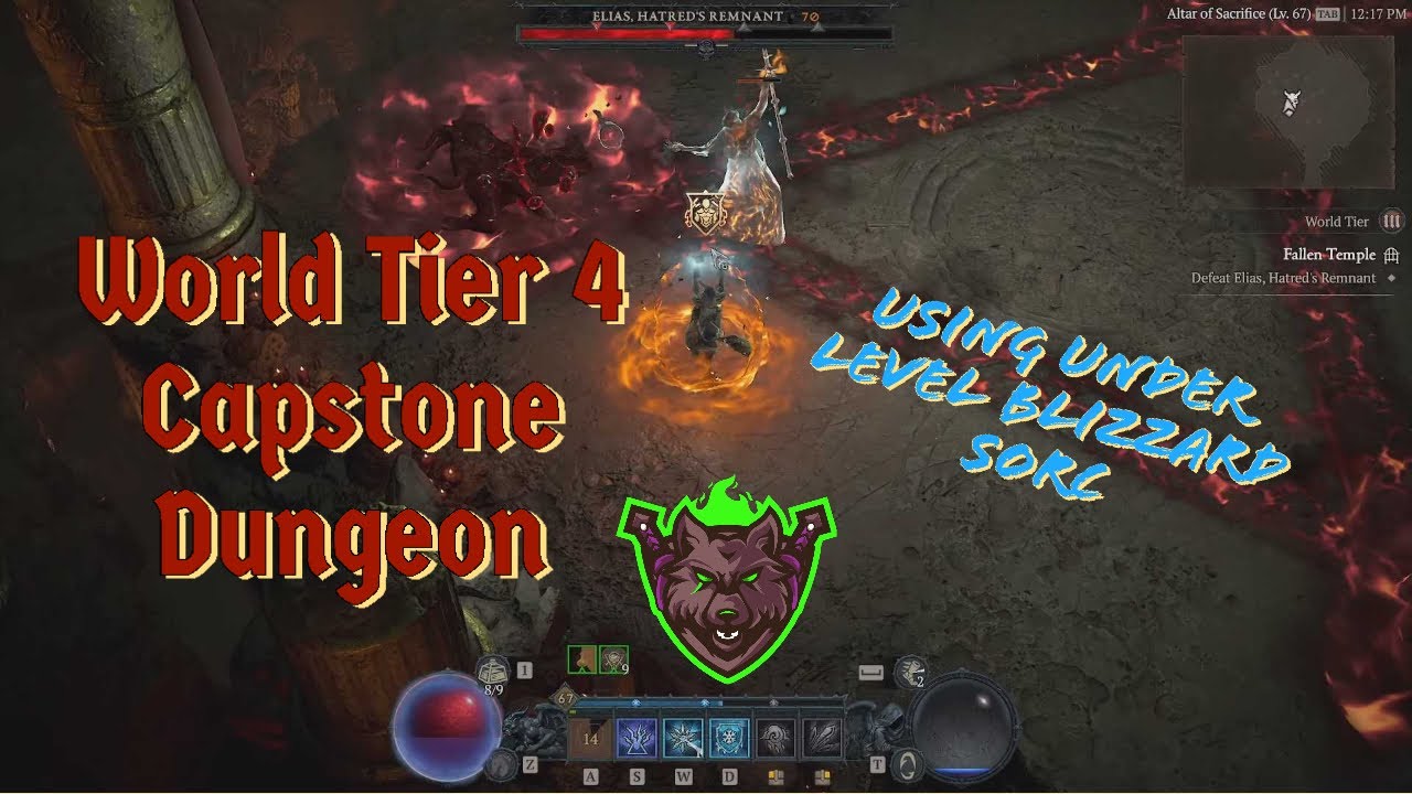 World Tier 4 Capstone Dungeon Forgotten Temple - LVL 67 Blizzard Sorc ...