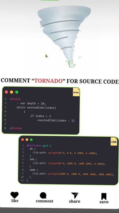 Tornado 🌪️. #coding #programming #coding - YouTube