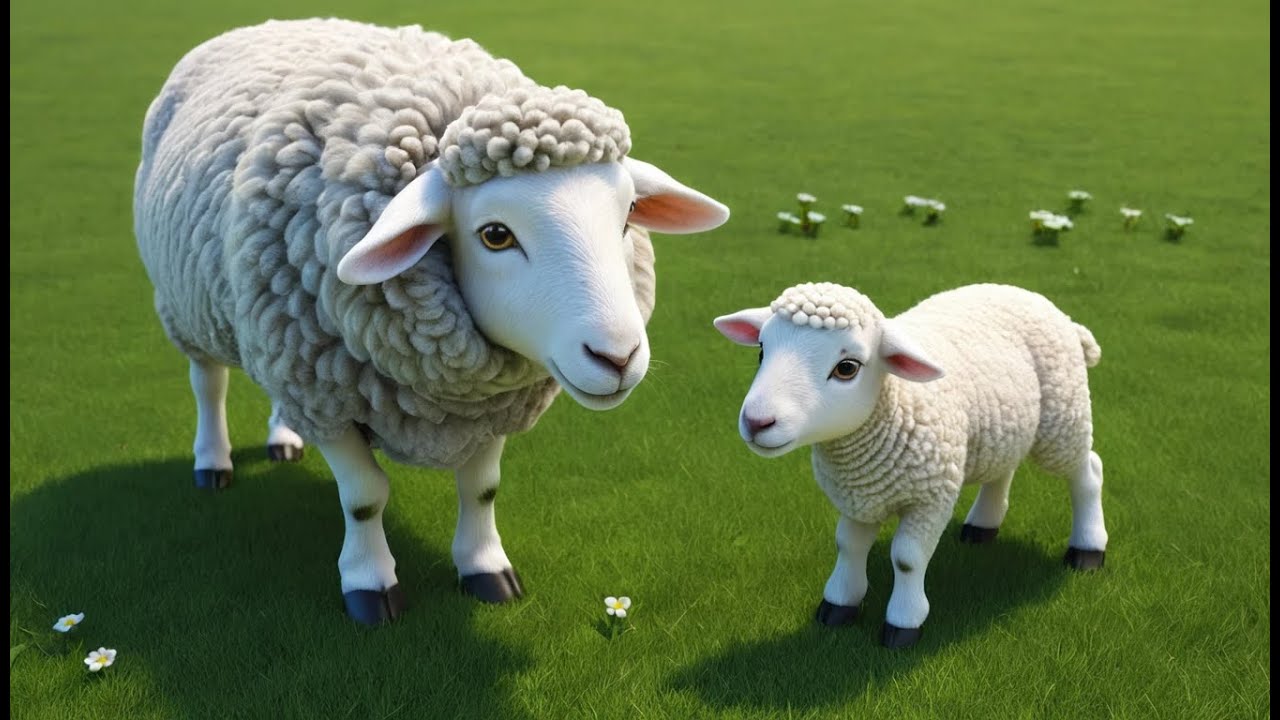 White Sheep, Fluffy and Fat | Cute Sheep Song for Kids | Gentle Nursery ...