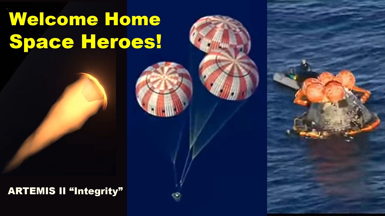 Shortened Highlights of Artemis 2 Orion Integrity Space shuttle Earth ...