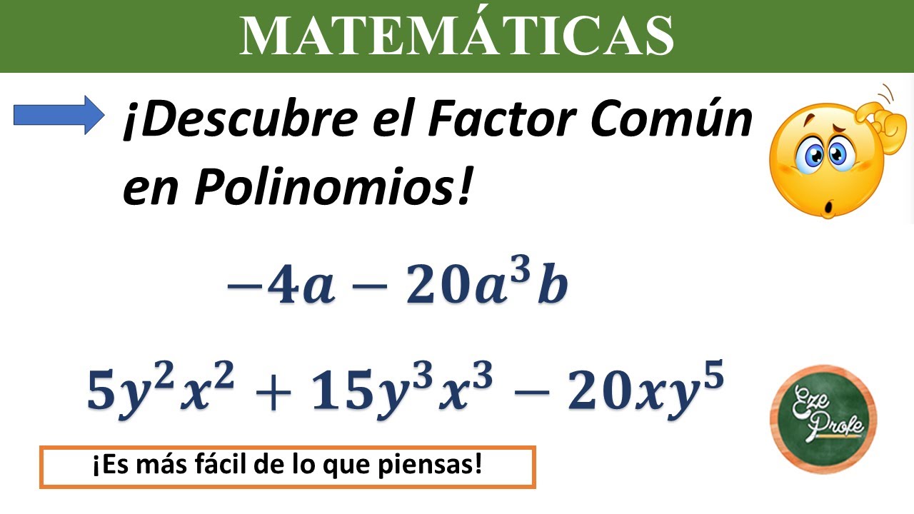 Todo lo que Necesitas Saber sobre el Factor Común en Matemáticas - YouTube