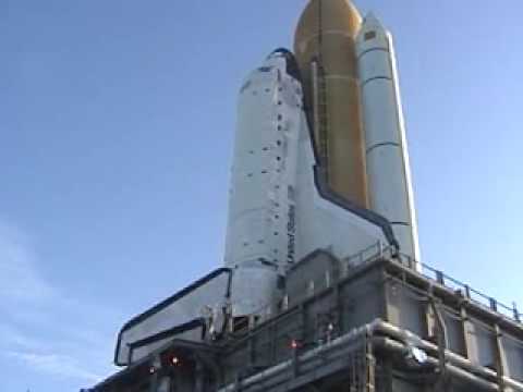 Space shuttle Discovery Rolls To Launch Pad For STS-128 Launch - YouTube
