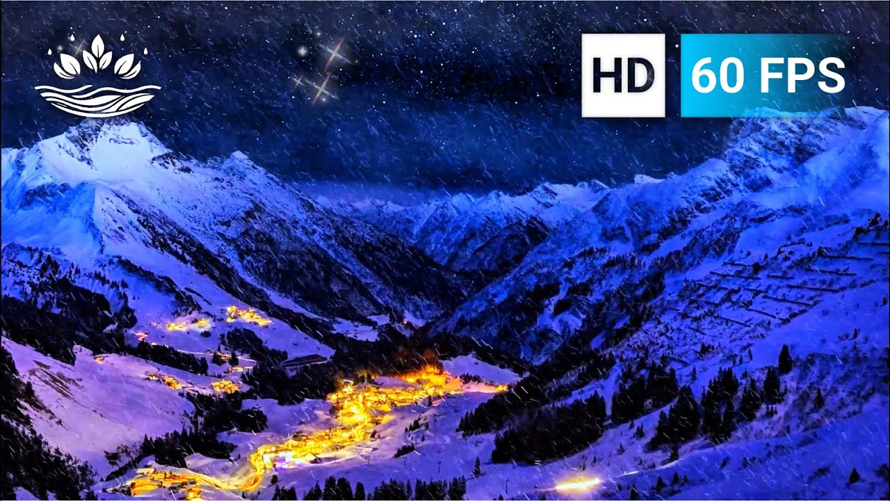Winter Night ️ Wind, Snowfall and Relaxing Storm Sounds for Relax ...