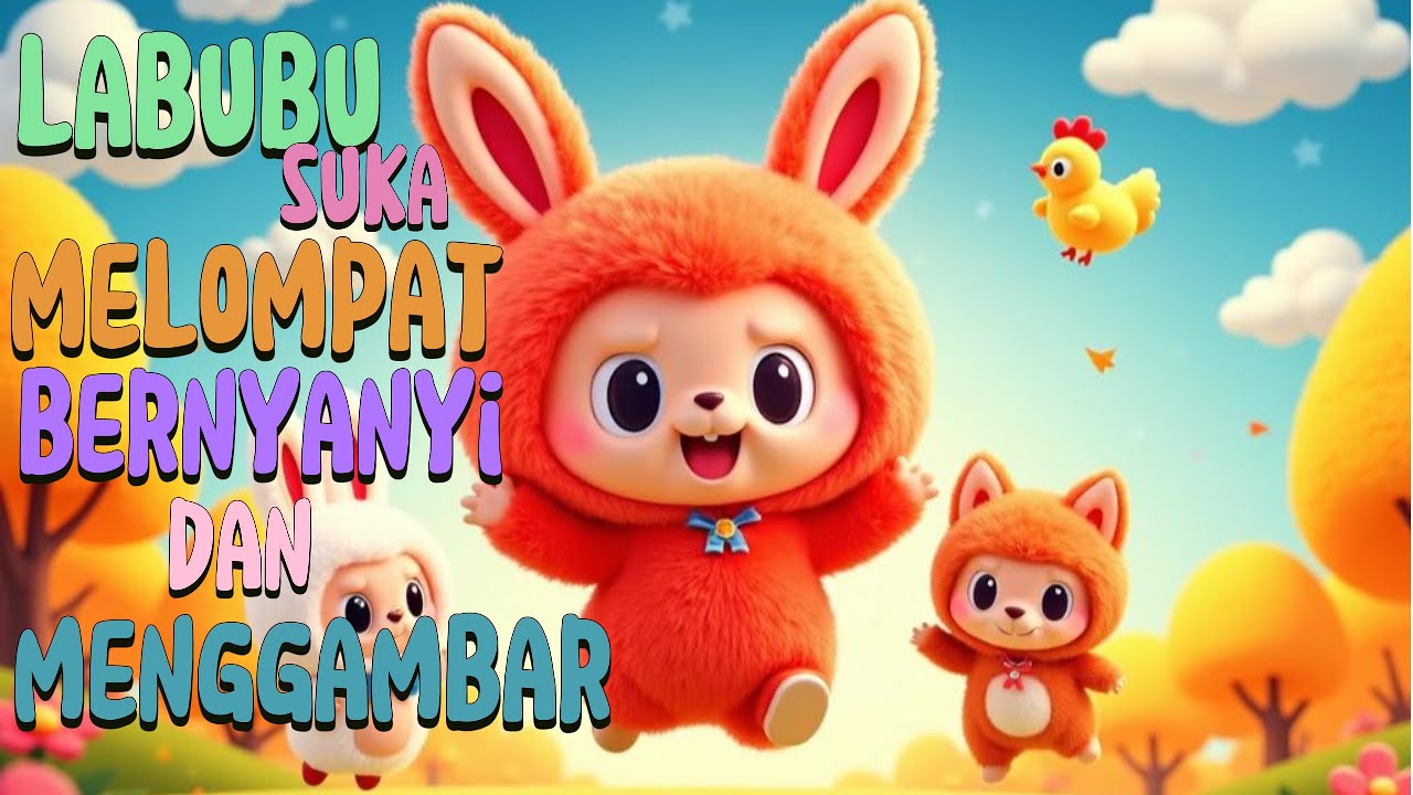 LAGU LABUBU SUKA MELOMPAT ,BERNYANYI DAN MENGGAMBAR #laguanakindonesia ...