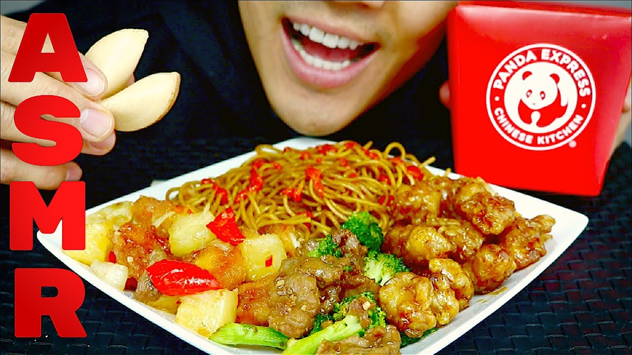 ASMR PANDA EXPRESS & FORTUNE COOKIE (NO TALKING EATING SOUNDS MUKBANG ...