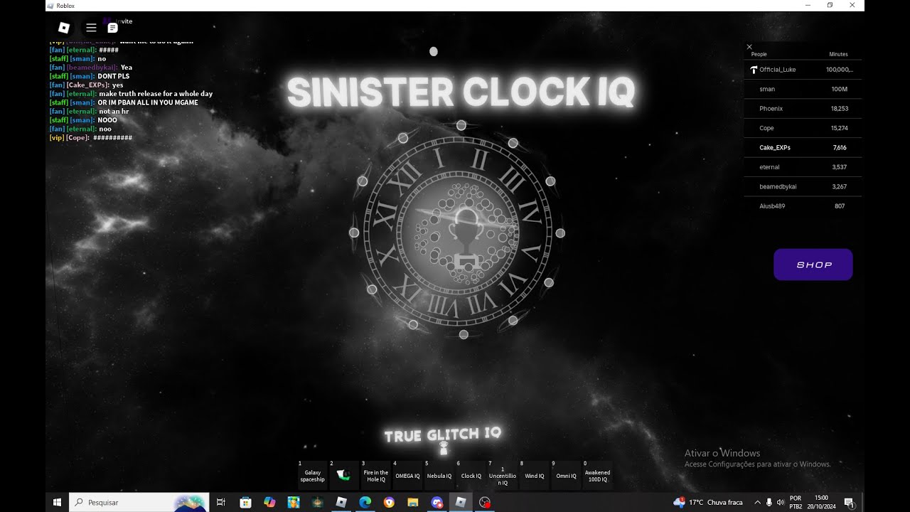 SINISTER CLOCK IQ Showcase (IQ Obby Galaxy and Planets) - YouTube
