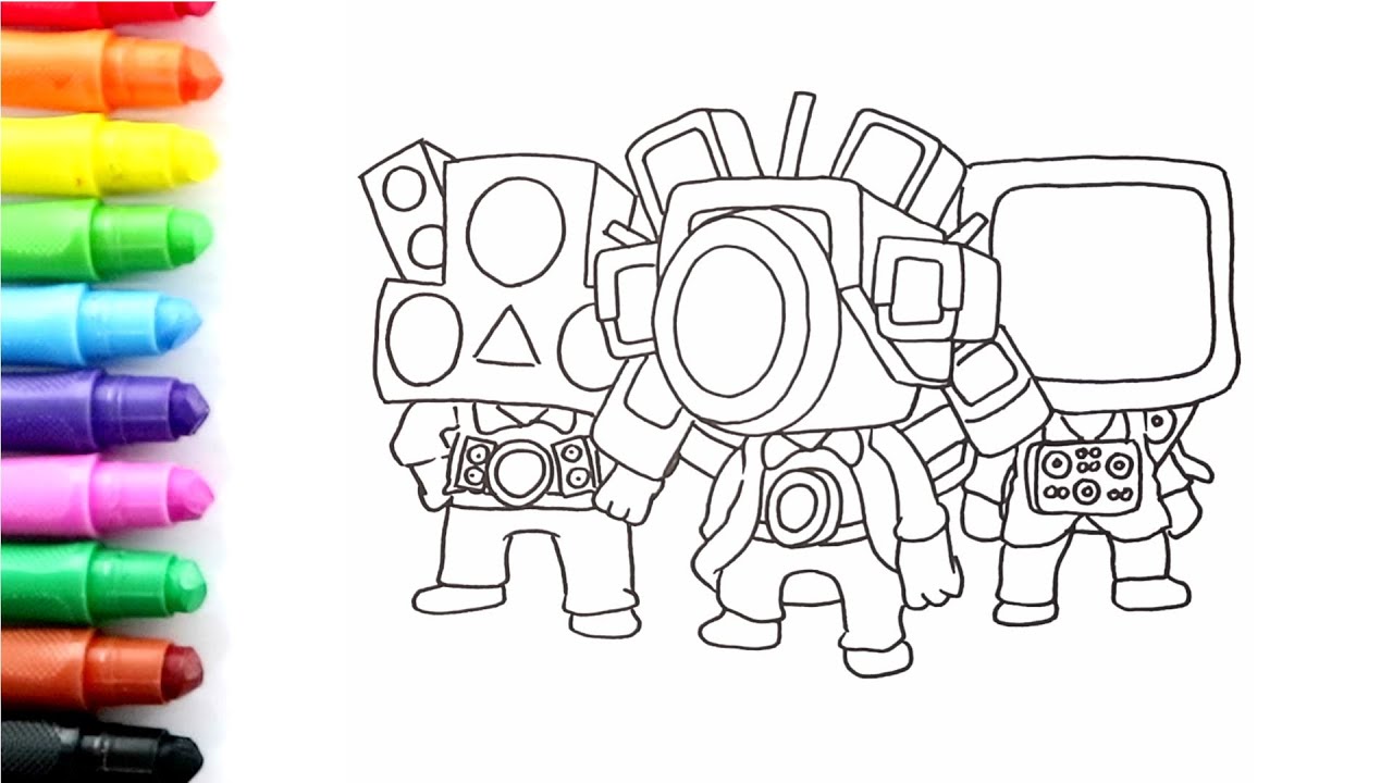 Menggambar Chibi TITAN CAMERAMAN, Chibi TITAN SPEAKERMAN, Dan Chibi ...