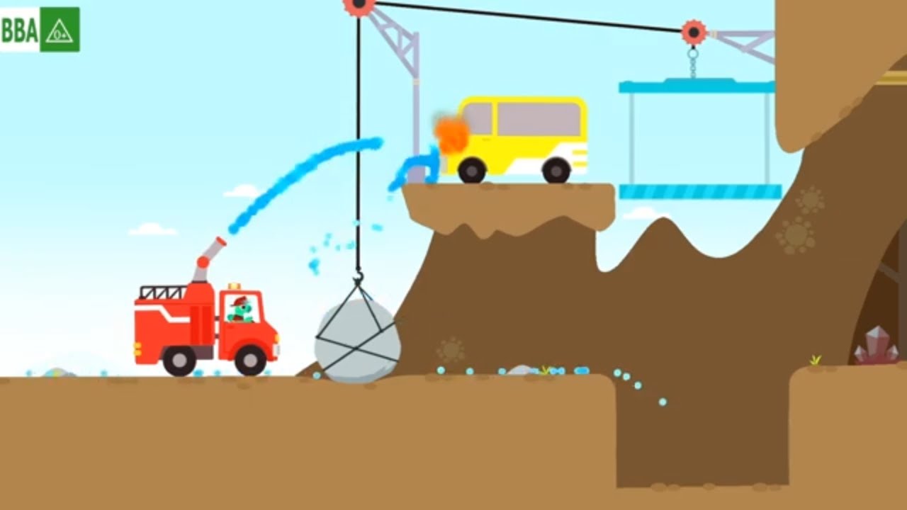 Dinosaur Fire Truck: Kids Game - YouTube