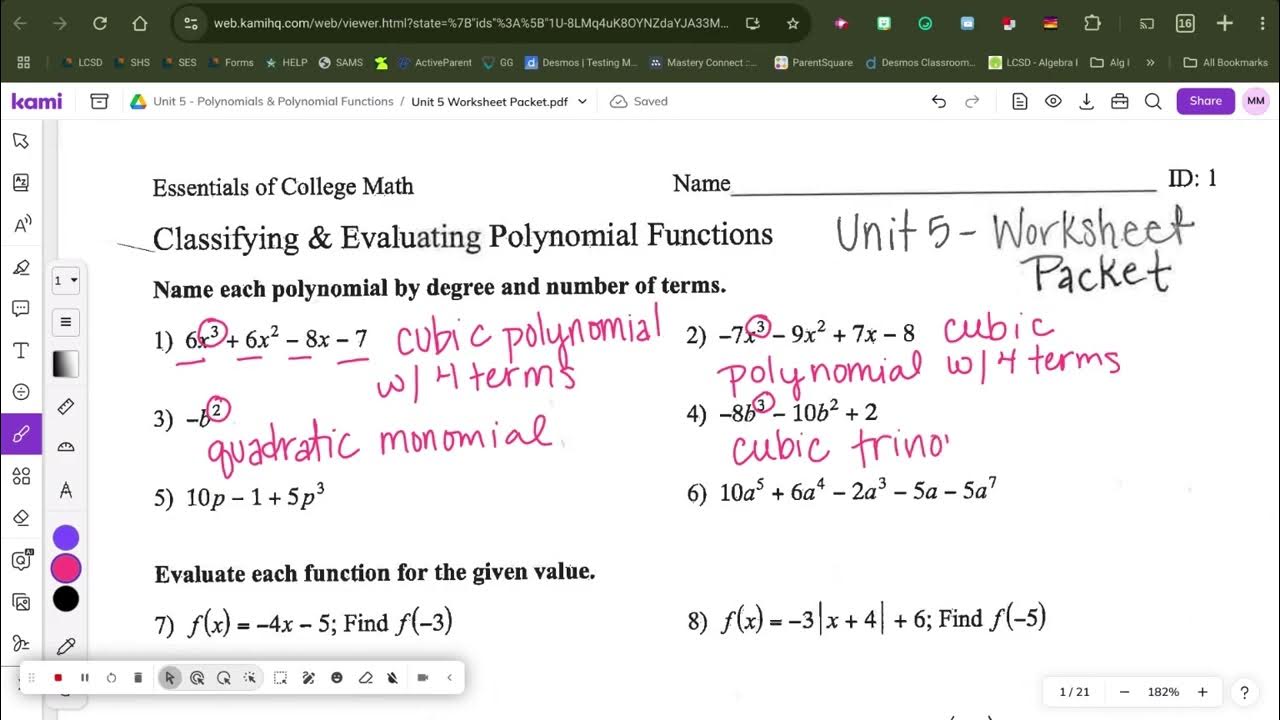Classifying Polynomial Functions - YouTube