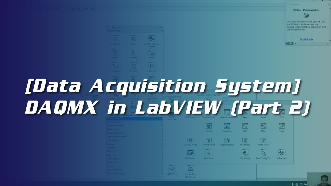 Tutorial on DAQ (Data Acquisition System) in LabVIEW (Part 2). - YouTube
