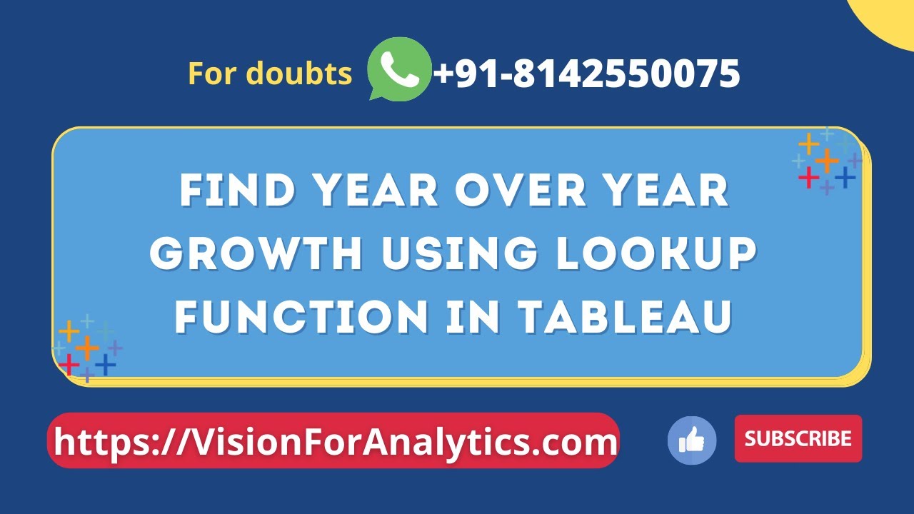 Year Over Year Growth Using Lookup Function In Tableau YoY Growth Calculation YouTube Year Over Year Growth Using Lookup Function In Tableau YoY Growth Calculation YouTube