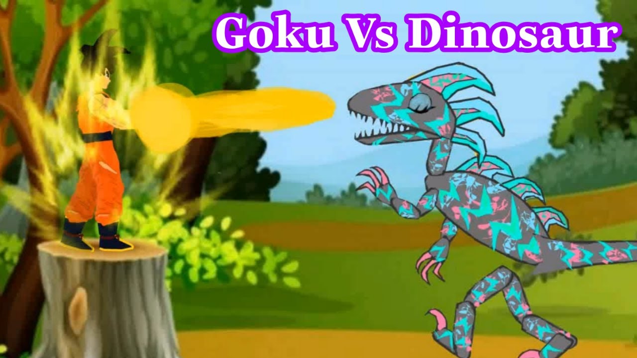 【Drawing Cartoons 2】Goku Vs Dinosaur - Funny Animation Parody 😸 - YouTube
