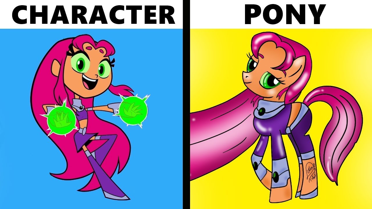 Teen Titans Go Characters As My Little Pony - YouTube
