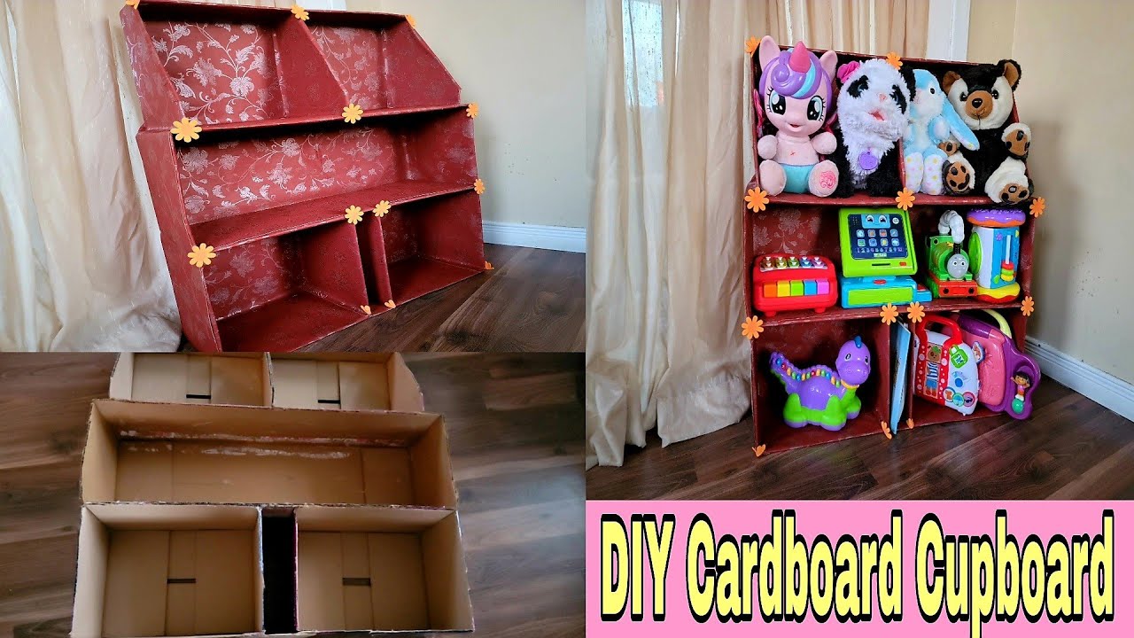 DIY Cardboard Cupboard Craft Idea | BEST OUT OF WASTE | Cupboard ...