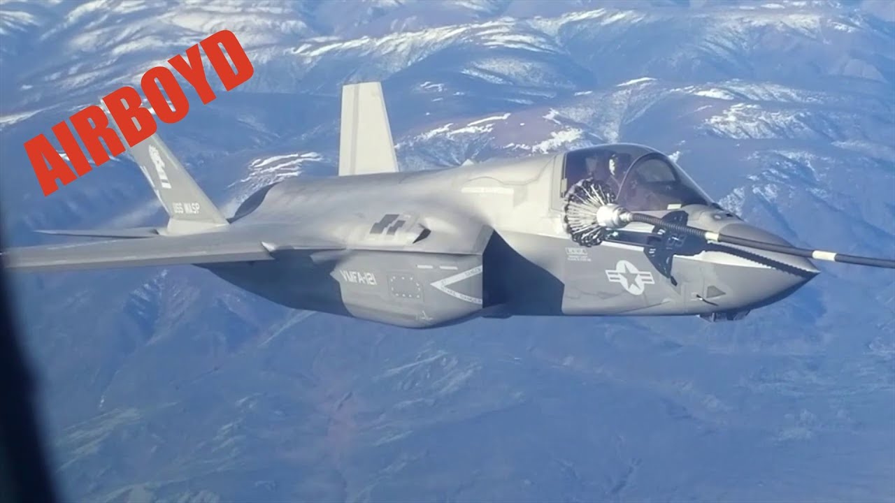 F-35B Marine Aerial Refueling With KC-130J Hercules - YouTube
