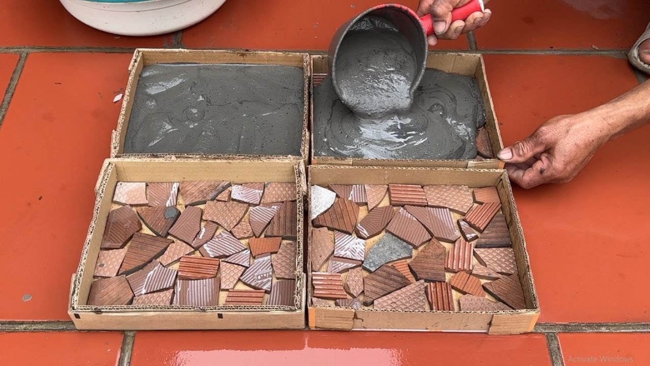 Artwork From Cement And Ceramic Tile - Great ideas for your garden ...