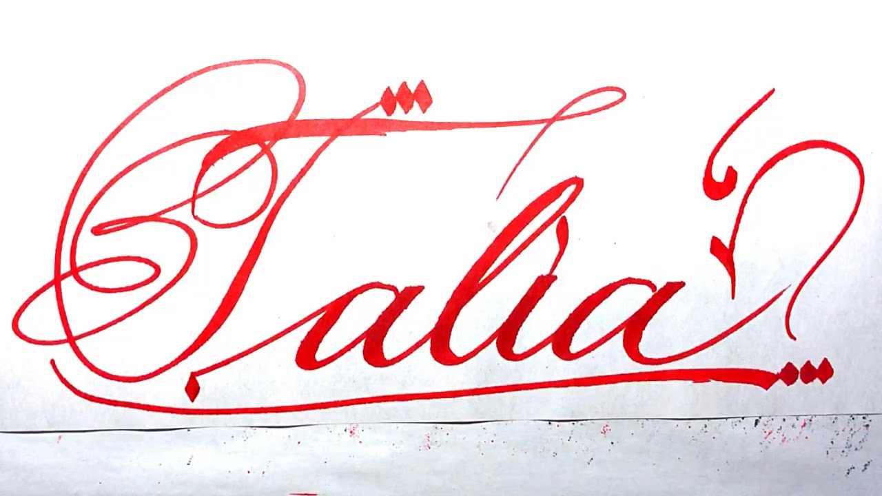 Talia Name Signature Calligraphy Status | How to write with Cut Maker # ...