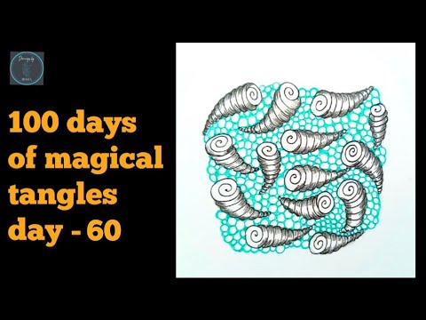 Zentangle || 100 Days of magical tangles - Day 60 || Doodle Patterns ...