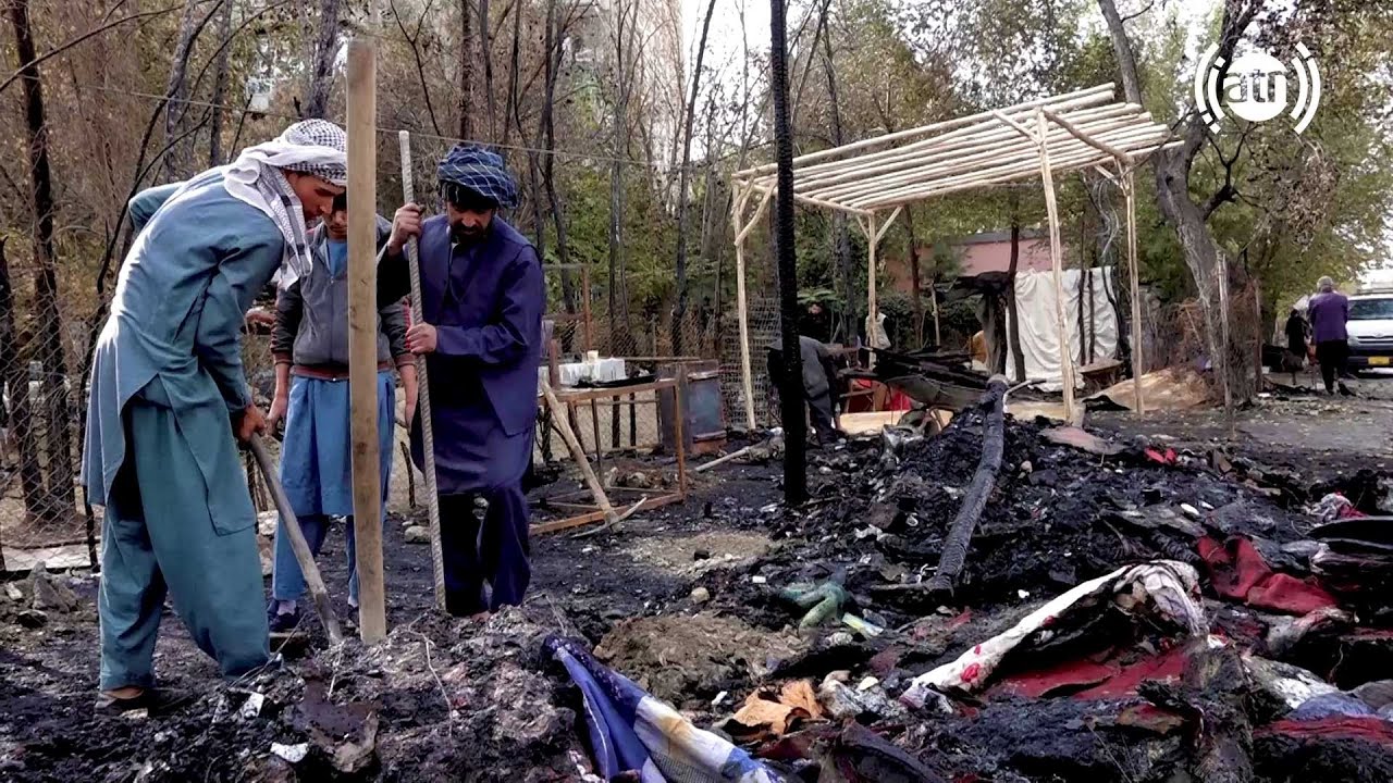 Fire breakout dinnerware stores at 3rd Macroryan / آتش سوزی دوکاکین ...