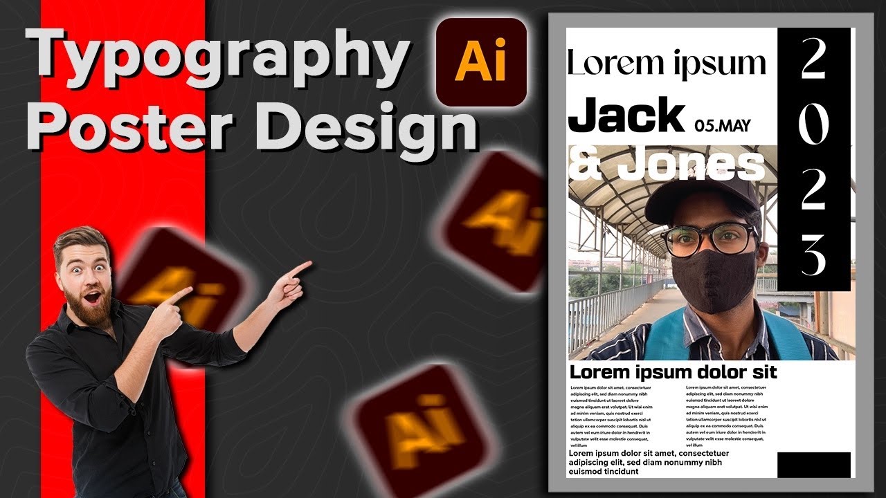 Typography in illustrator | Photo editing in illustrator | #illustrator ...