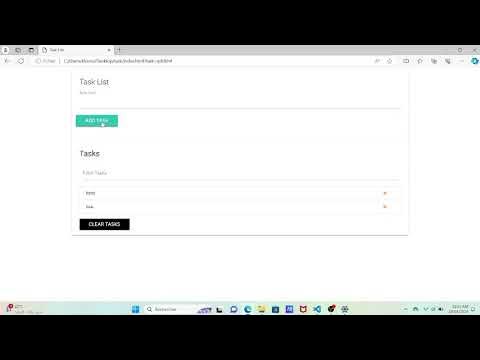 Travail javascript (creating to-do list) - YouTube