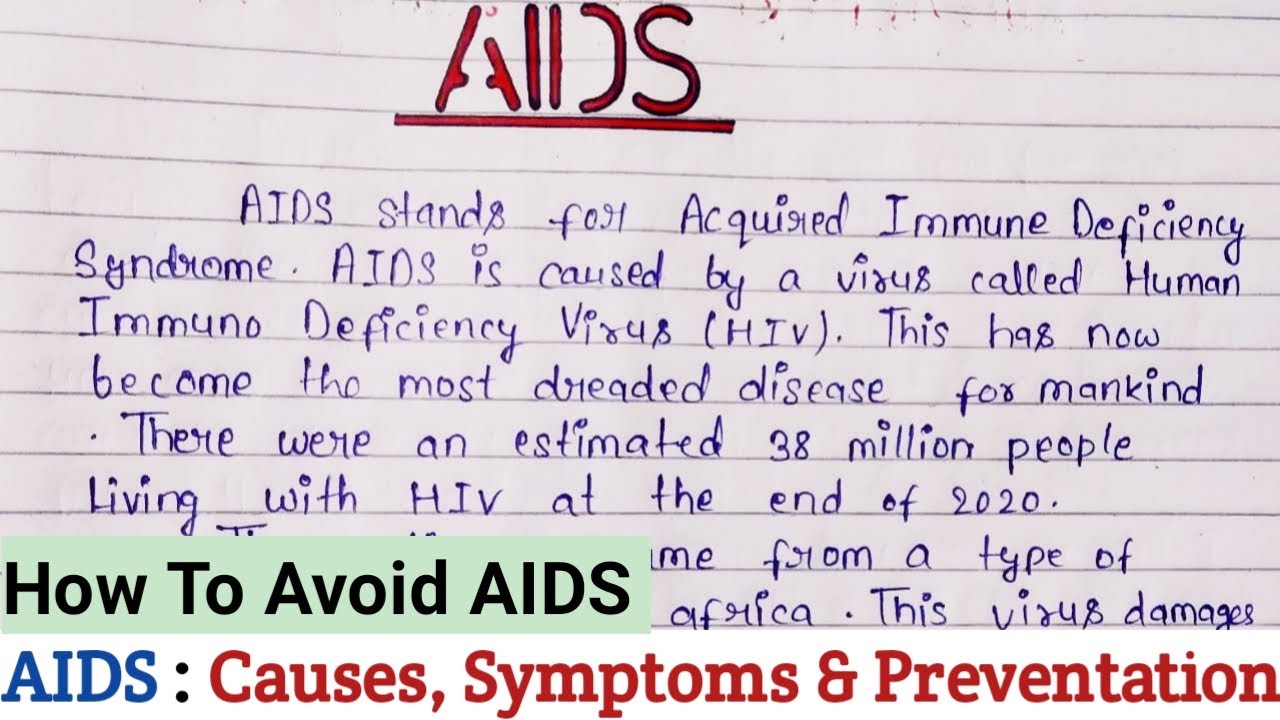 Essay On AIDS In English | What Is AIDS Paragraph | Essay On Aids For ...