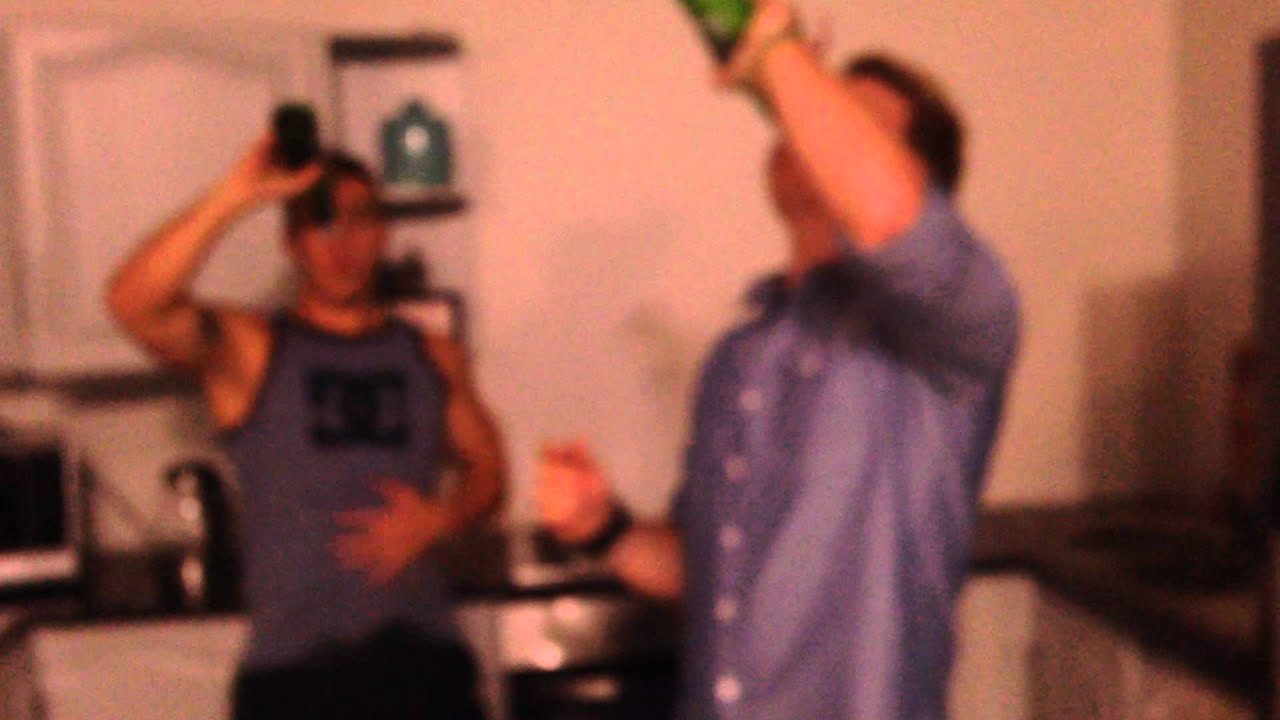 downing a beer - YouTube