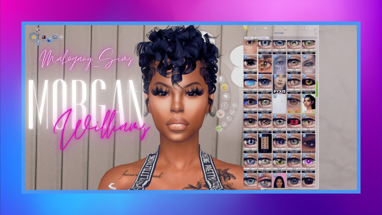 The Sims 4 CAS | MORGAN WILLIAMS + CC LINKS - YouTube