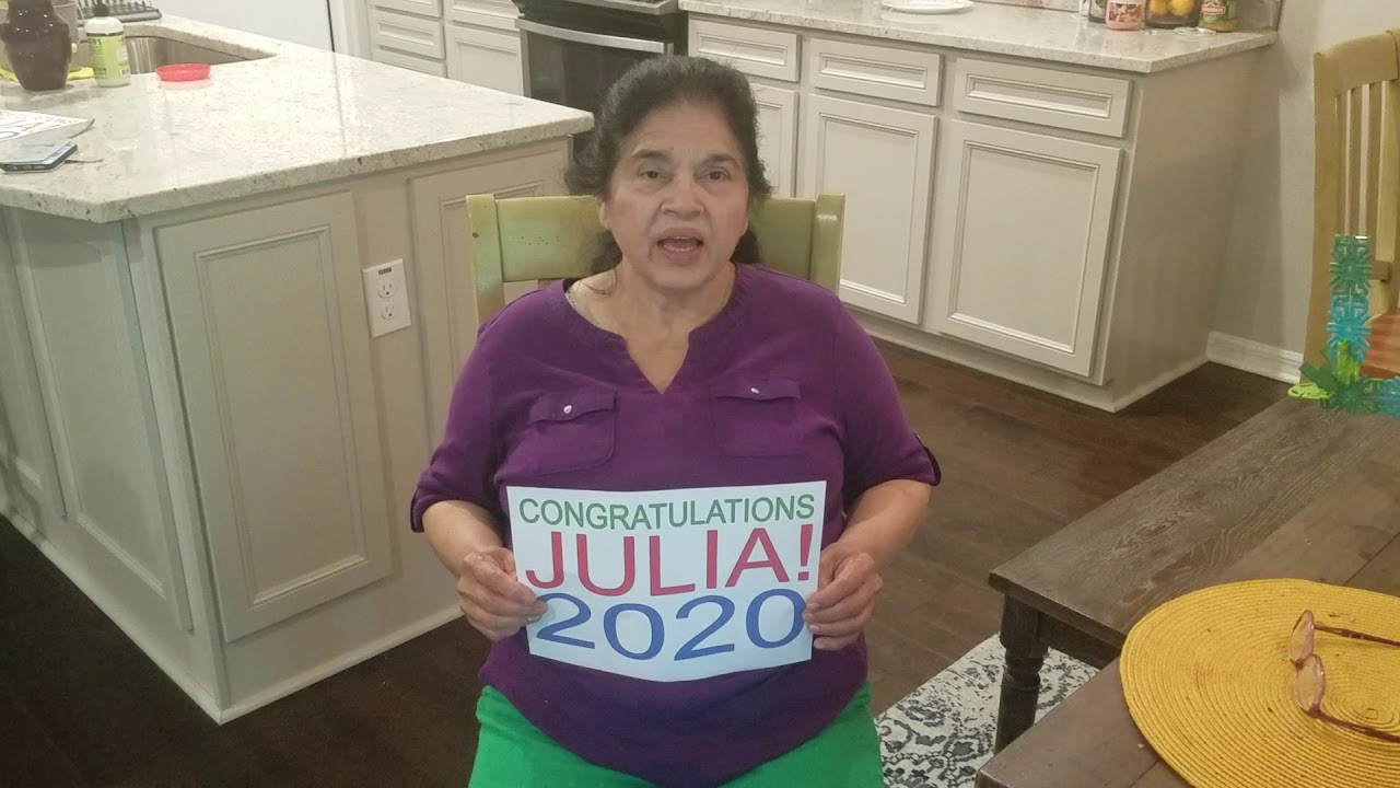 Congratulations Julia from Grandma! - YouTube