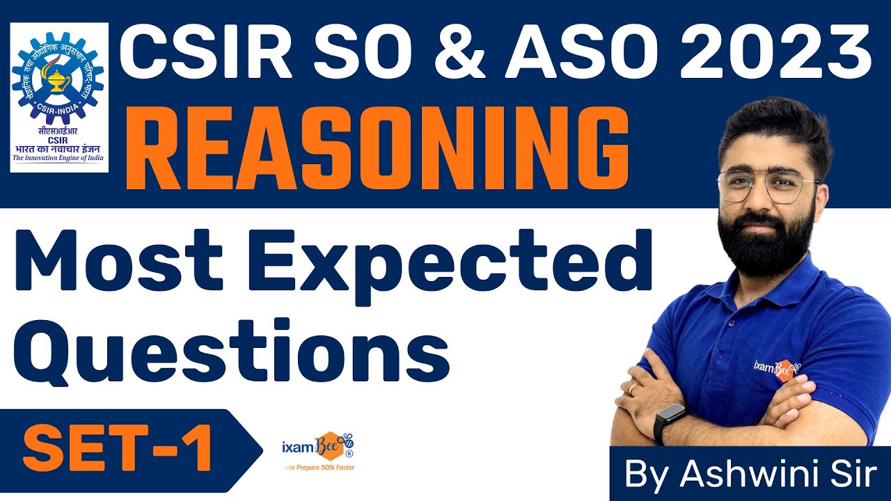 CSIR Recruitment 2023 || CSIR SO ASO Reasoning Classes || By Ashwini ...
