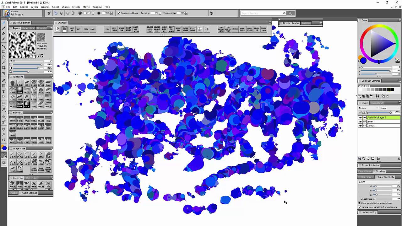 How to use the Splatter Brush Pack for Painter 2016 - YouTube