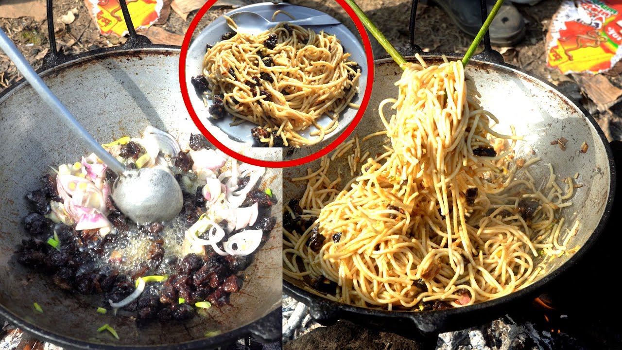 surya laxmi cooking buff noodles & eating together - YouTube