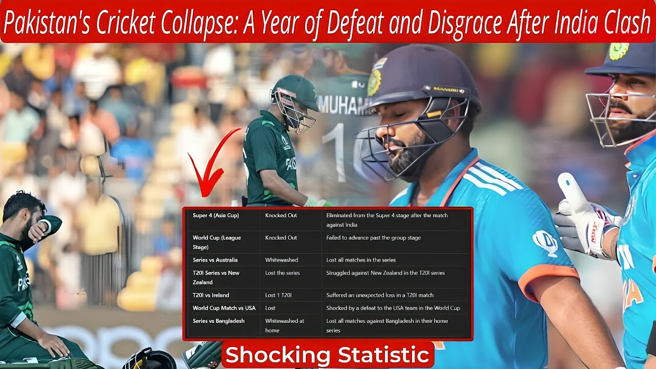 Pakistan's Cricket Collapse: A Year of Defeat and Disgrace After India ...