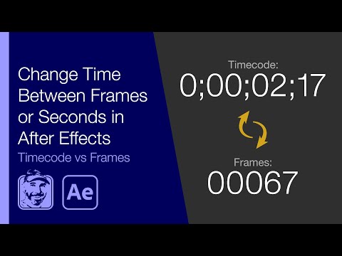 Change Time Between Frames or Seconds in After Effects