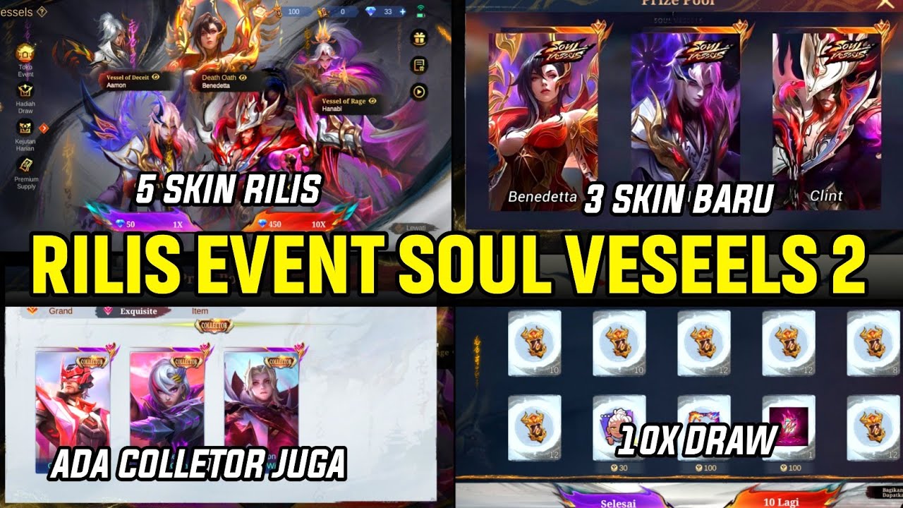 SOUL VESSELS PART 2 RESMI HADIR! SKIN BENEDDETTA, CLINT & CECILION ...